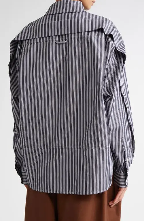 MERYLL ROGGE Boule Tie Neck Button-up Shirt