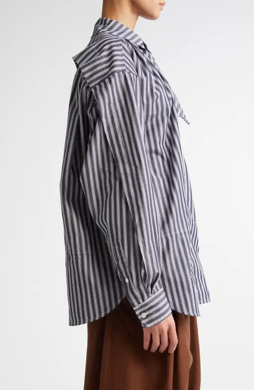 MERYLL ROGGE Boule Tie Neck Button-up Shirt