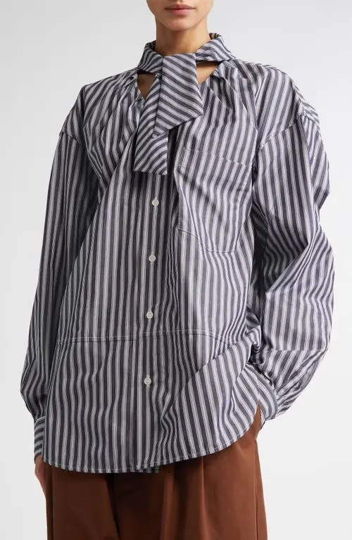 MERYLL ROGGE Boule Tie Neck Button-up Shirt