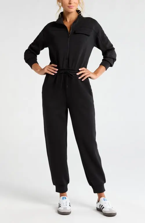 Zella Lift Off Long Sleeve Jumpsuit - Black