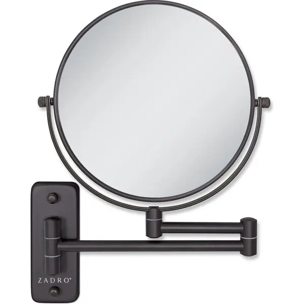 ZADRO Wall Mounted Makeup Mirror With 8x/1x Magnifications - Black