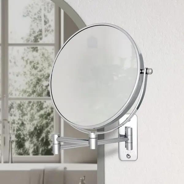 ZADRO Wall Mounted Makeup Mirror With 8x/1x Magnifications - Chrome