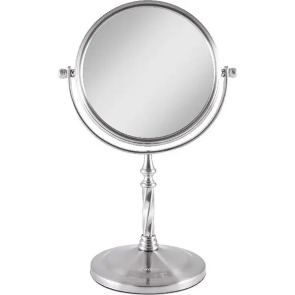 ZADRO Makeup Mirror With 5x/1x Magnifications - Satin Nickel