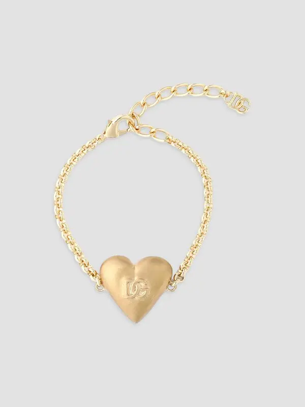 Dolce & Gabbana Goldtone Monogram Heart Chain Bracelet/8
