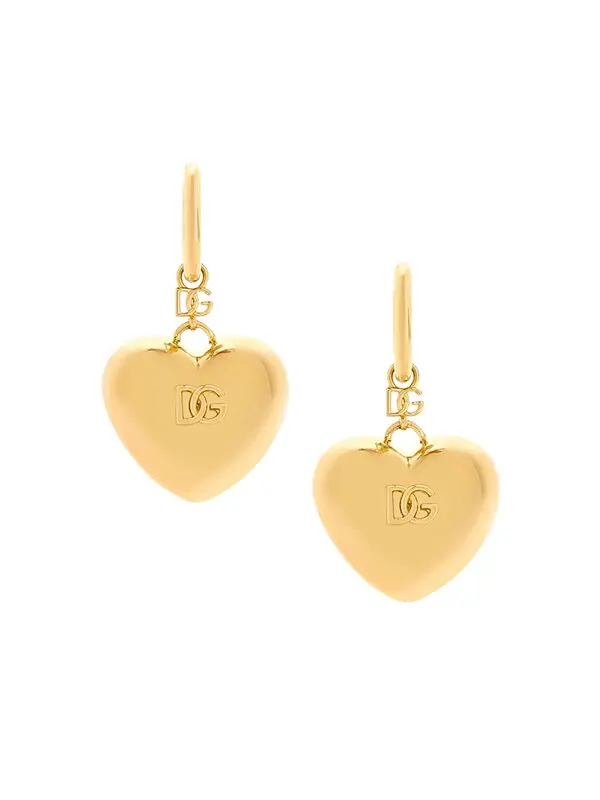 Dolce & Gabbana Goldtone Heart Drop Earrings