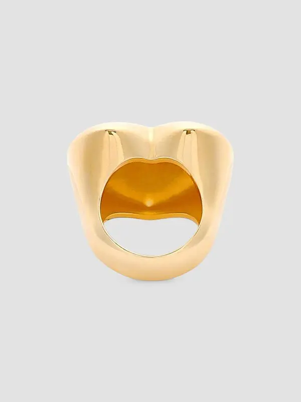 Dolce & Gabbana Goldtone Heart Logo Ring