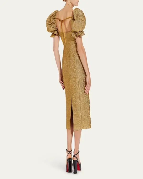 MARKARIAN Farrah Brocade Midi Dress