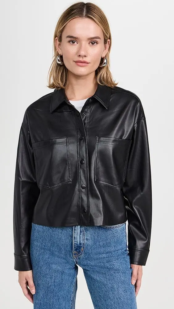 Z Supply All Day Faux Leather Jacket In Black - 70% Off | Editorialist