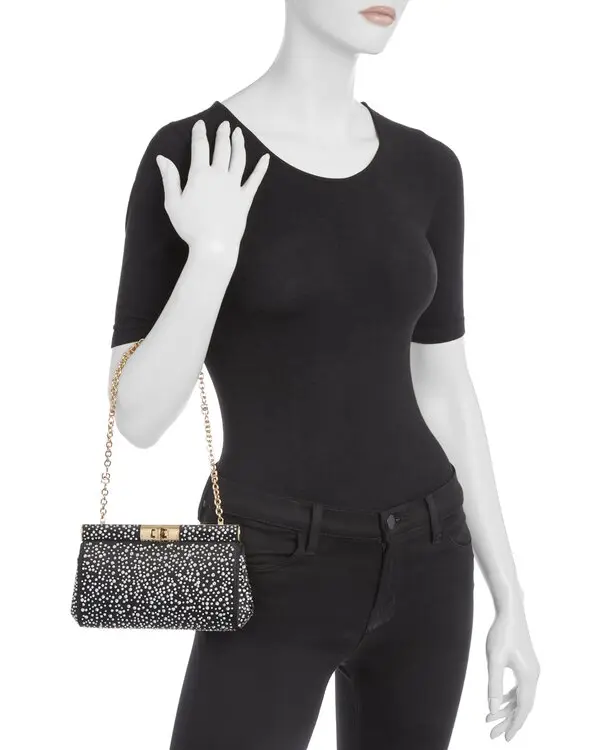 Dolce & Gabbana Marlene Embellished Shoulder Bag - Crystal/black