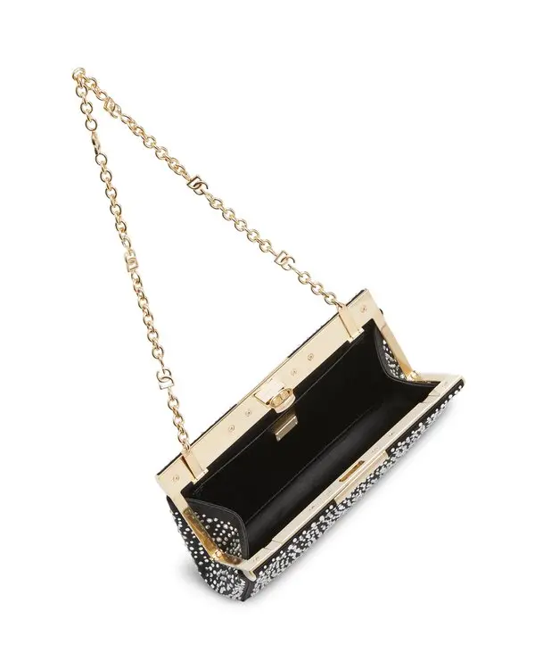 Dolce & Gabbana Marlene Embellished Shoulder Bag - Crystal/black