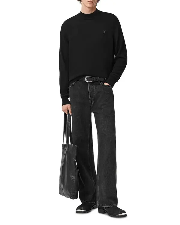 ALLSAINTS Kilburn Wool & Nylon Regular Fit Mock Neck Sweater