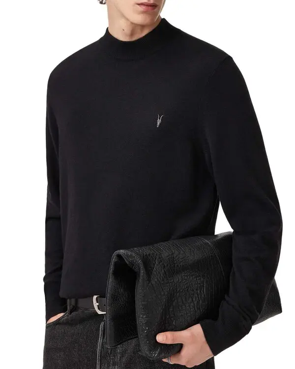 ALLSAINTS Kilburn Wool & Nylon Regular Fit Mock Neck Sweater