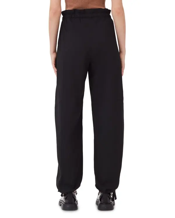 GANNI Drapey Melange Elasticated Waist Trousers