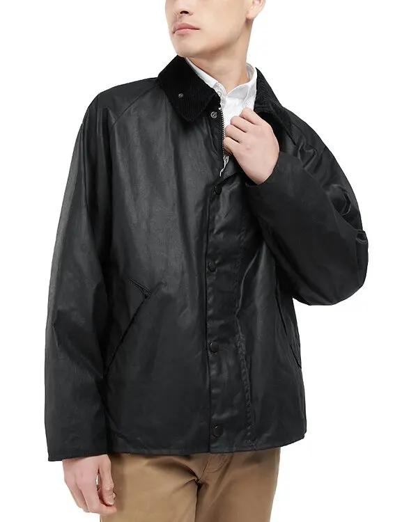 ジャケット・アウター Barbour TRANSPORT 36 waxed cotton black Barbour Transport Wax Jacket Black