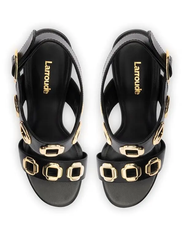 Larroude Milan Studded Stappy High Heel Sandals