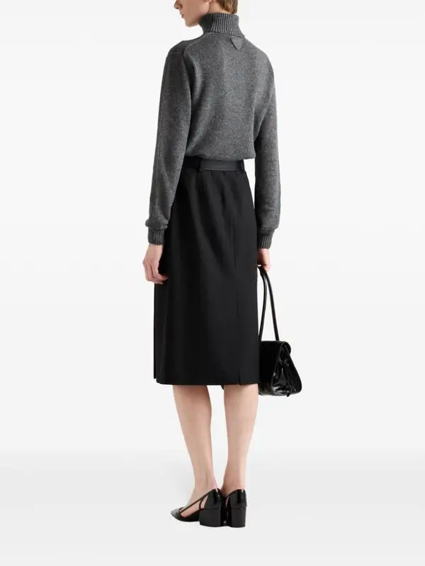 Prada Cashmere Roll-neck Jumper - Grey
