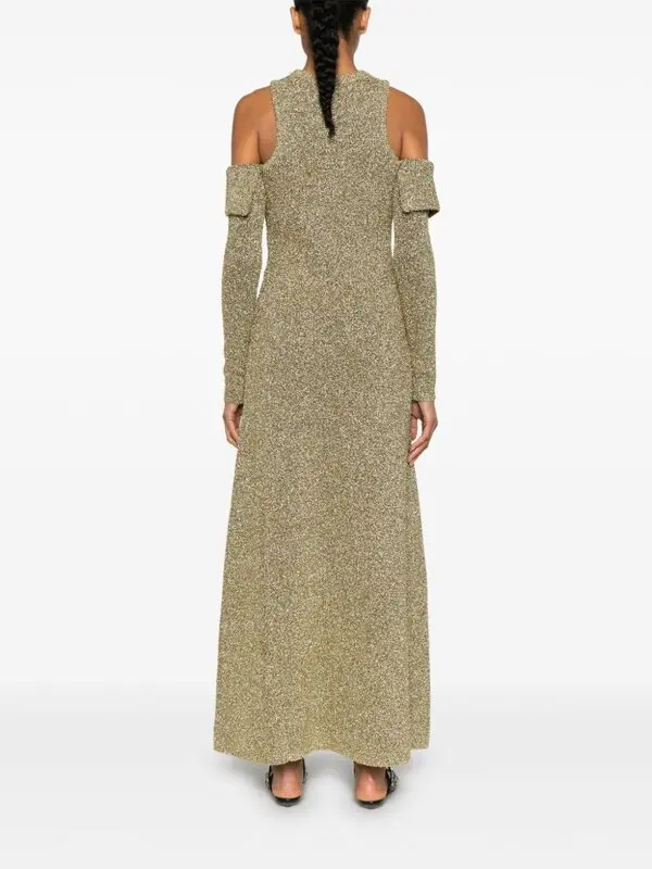 ganni gold dress Rent Ganni Gold Pleat Strap Mini Dress