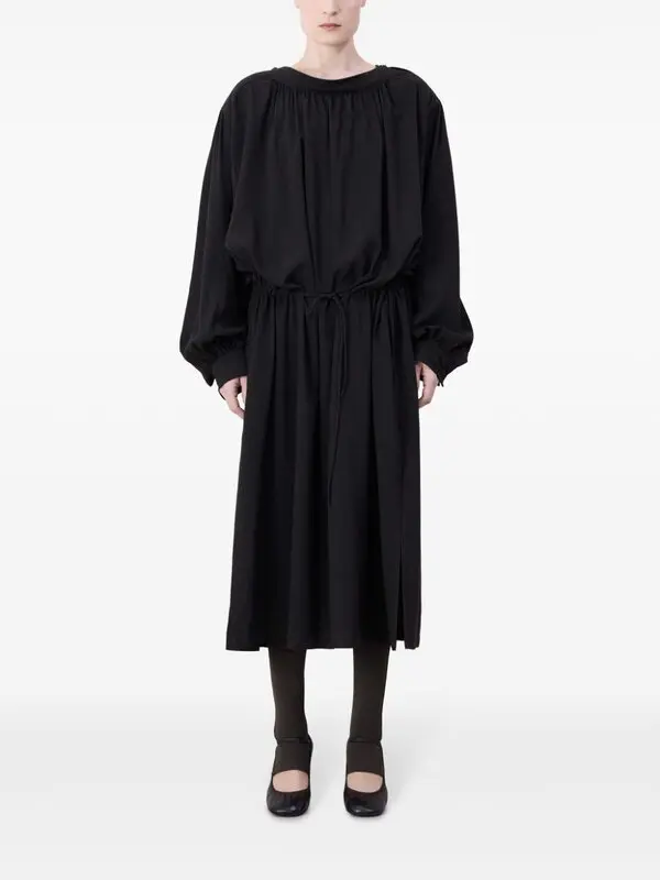 House Pleated Midi Dress