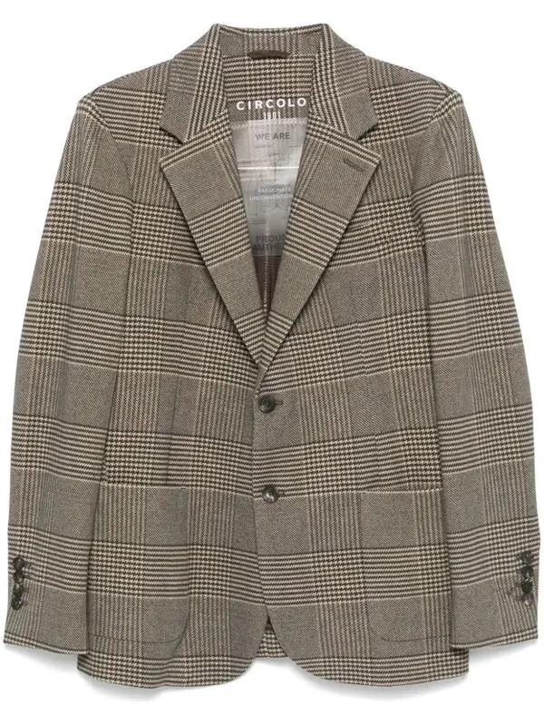 CIRCOLO 1901 Prince-of-wales-check Blazer - Brown