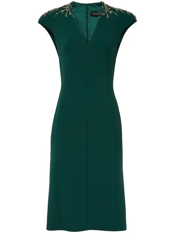 Jenny Packham Ardila Crystal-embellished Midi Dress