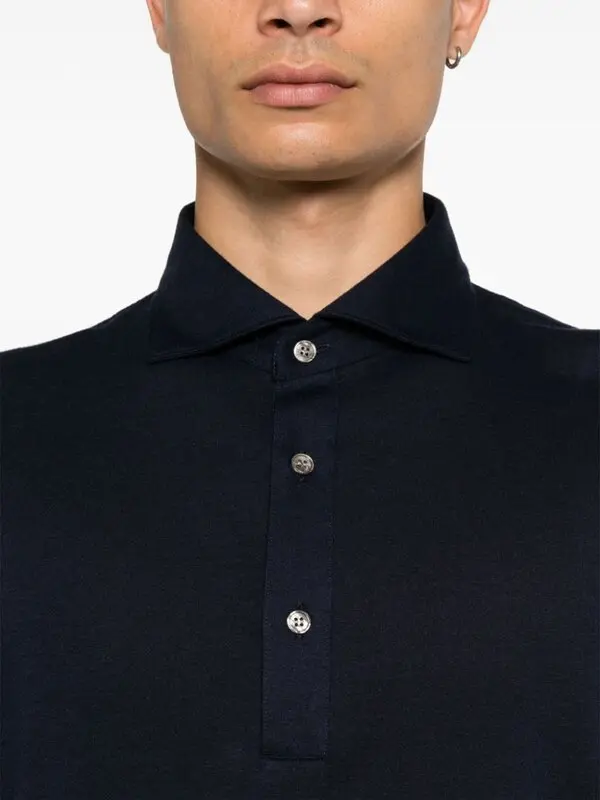 ORIAN Jersey Polo Shirt - Blue