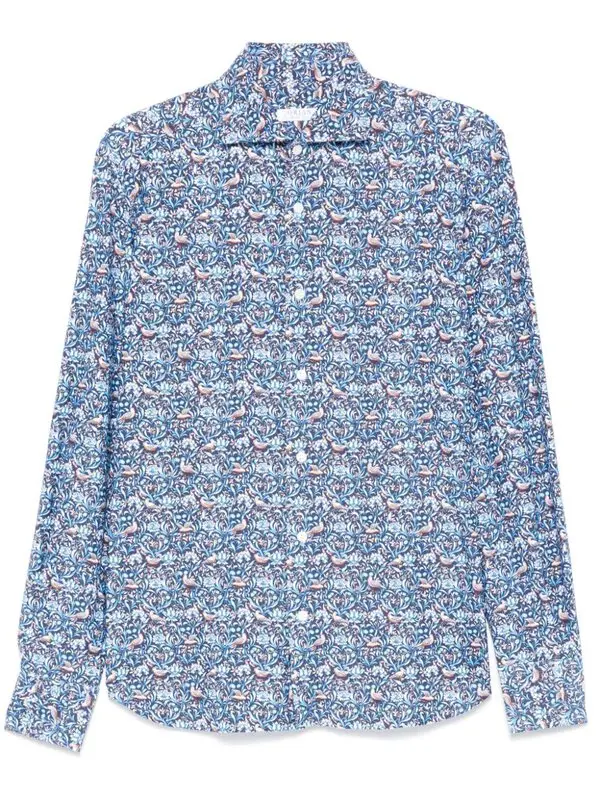 ORIAN Graphic-print Shirt - Blue