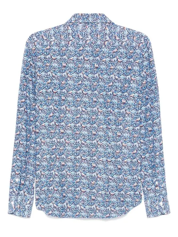 ORIAN Graphic-print Shirt - Blue