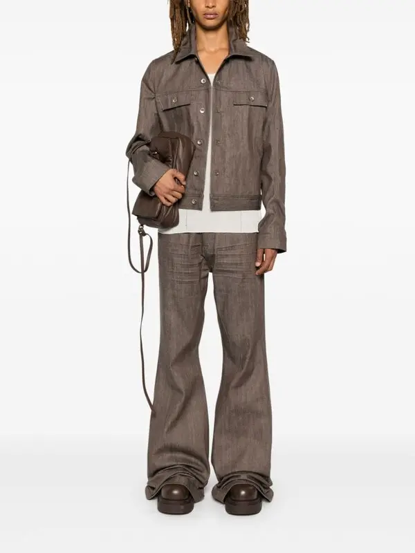 Rick Owens Denim Trucker Jacket - Brown