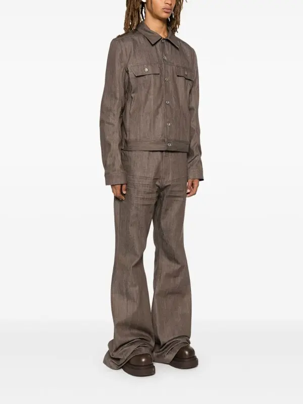 Rick Owens Denim Trucker Jacket - Brown