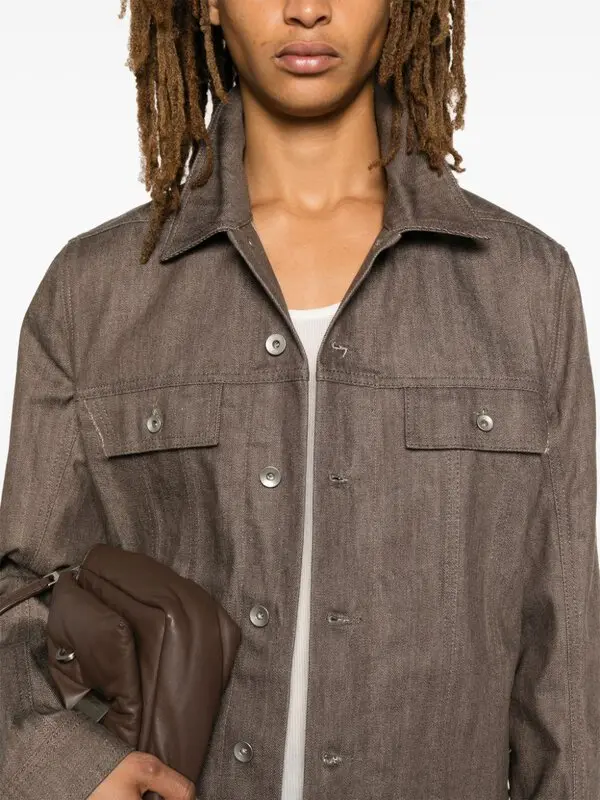 Rick Owens Denim Trucker Jacket - Brown