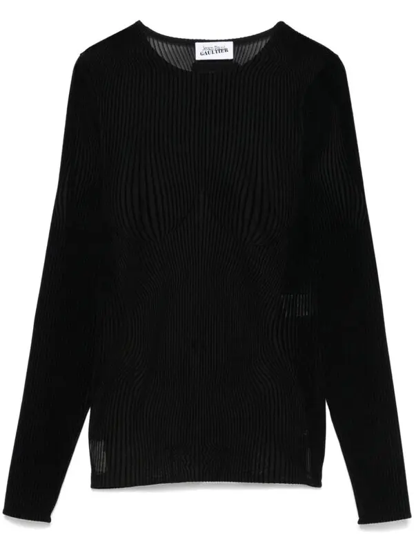 JEAN PAUL GAULTIER Morphing Pinstripes Top