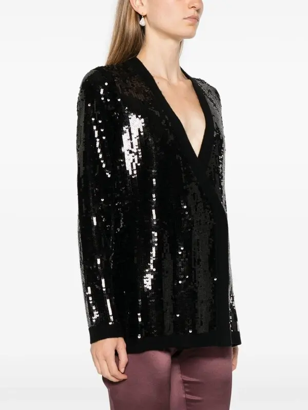 TWINSET Sequin Double-breasted Cardigan