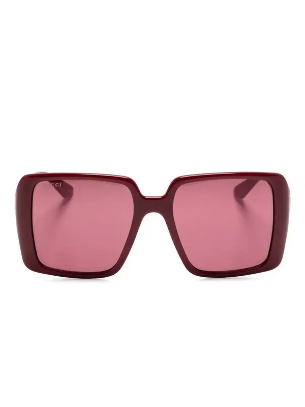 Gucci Oversized Sunglasses - Red