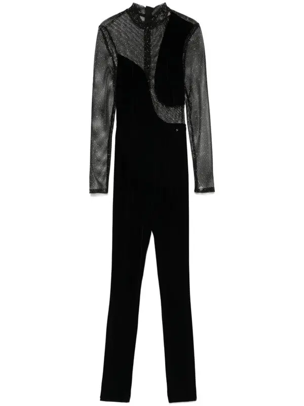 NISSA Velvet Jumpsuit - Black