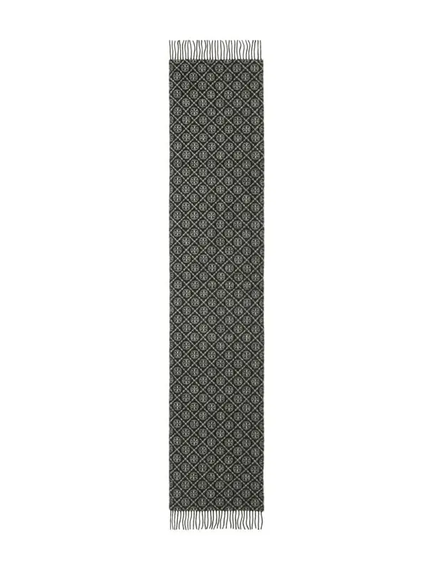 Tory Burch T Monogram Scarf - Black