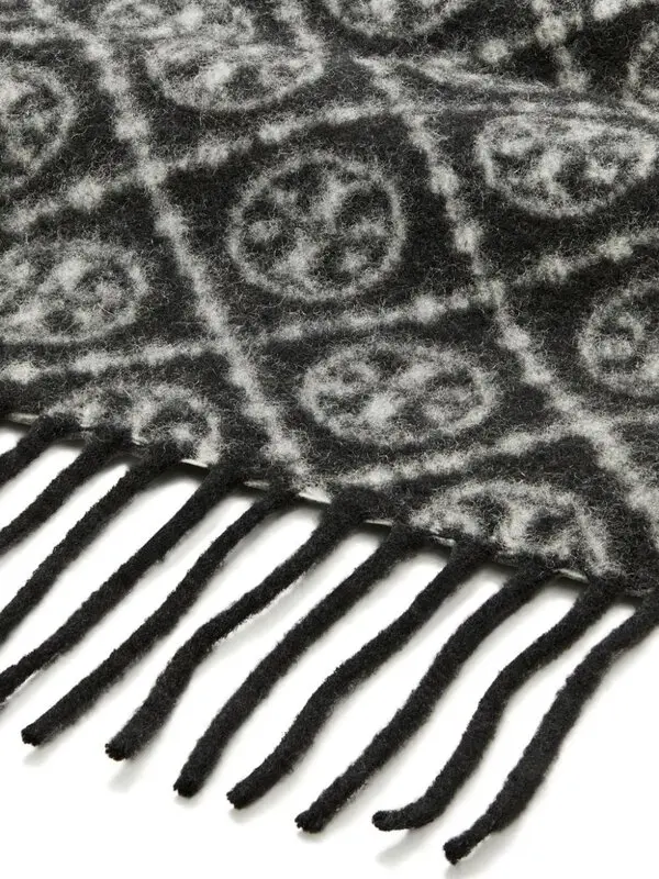 Tory Burch T Monogram Scarf - Black