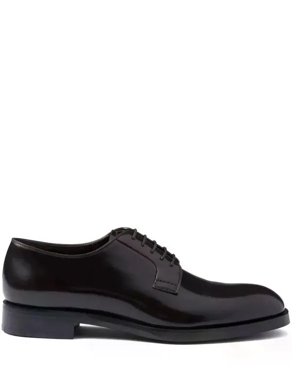 Prada Brushed Lace-up Shoes - Brown