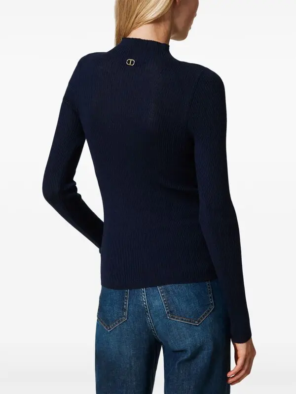 TWINSET High-neck Seamless Sweater - Blue