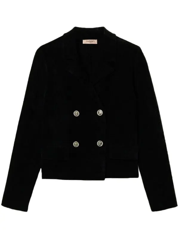 TWINSET Knitted Double-breasted Blazer