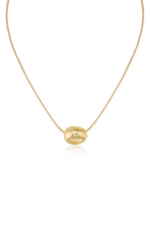 Ettika Crystal Dot Pebble Pendant Necklace