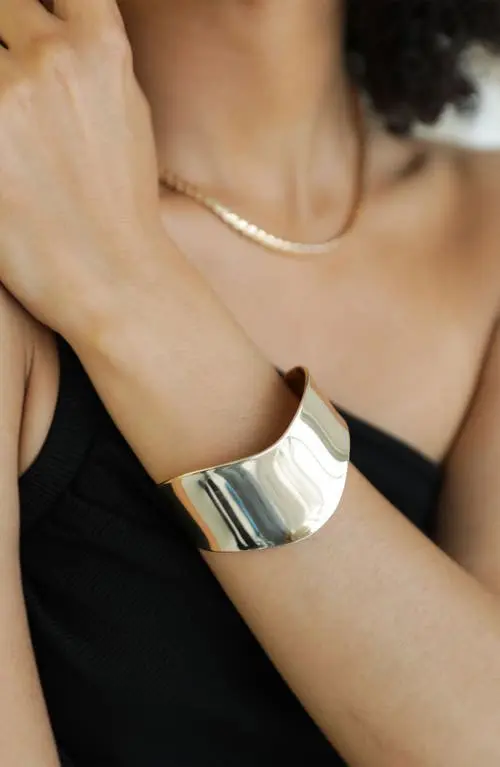 Ettika Smooth Cuff Bracelet - Gold