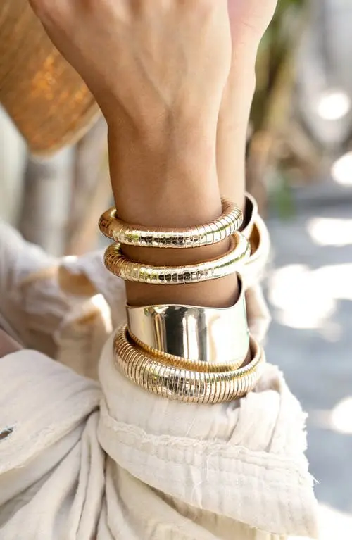 Ettika Smooth Cuff Bracelet - Gold