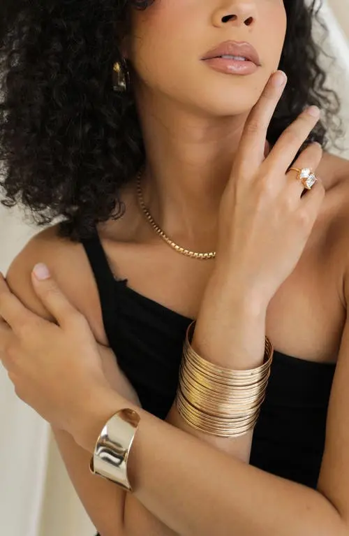 Ettika Smooth Cuff Bracelet - Gold