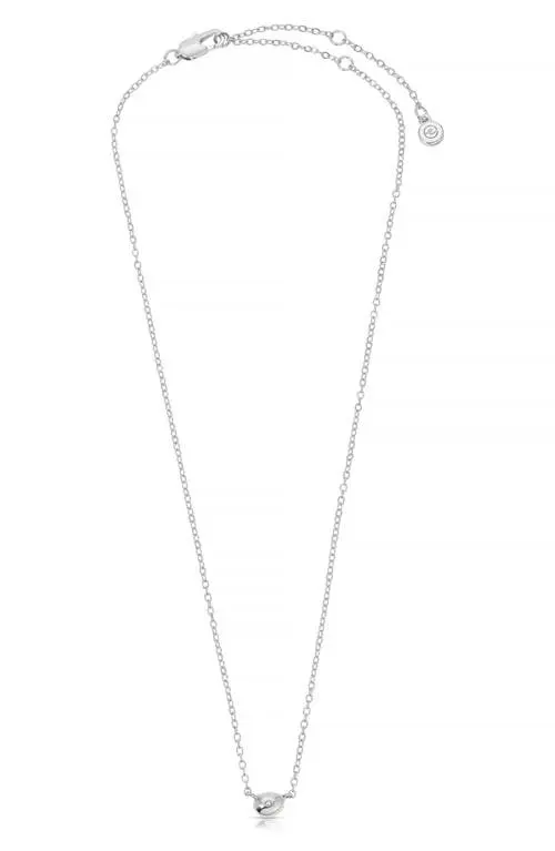 Ettika Polished Pendant Chain Necklace - Rhodium