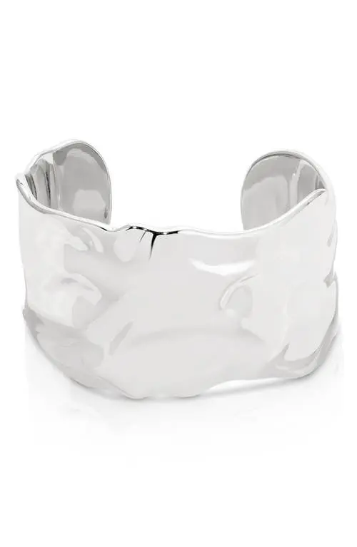 Ettika Thick Sculpted Cuff Bracelet - Silver