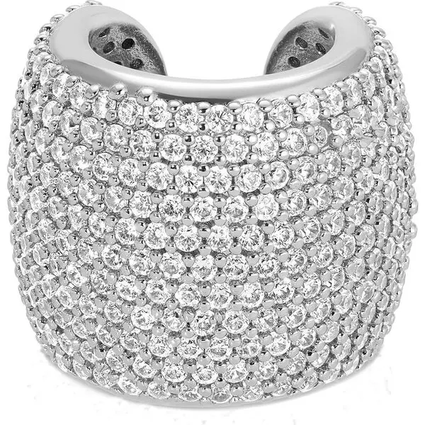 Ettika Pavé Cubic Zirconia Ear Cuff - Silver