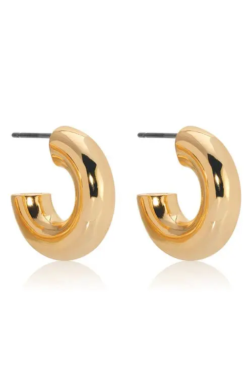 Ettika Mini Thick Classic Hoop Earrings - Gold