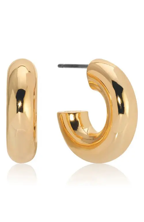 Ettika Mini Thick Classic Hoop Earrings - Gold