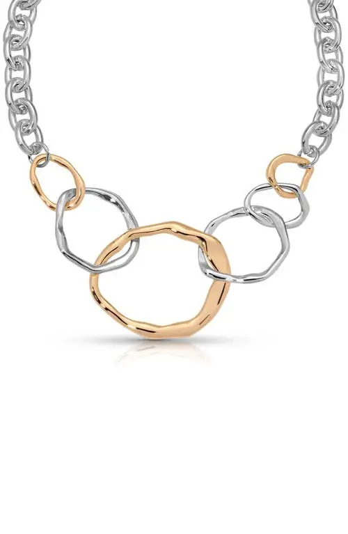 Ettika Interlocking Loop Necklace - Mixed Metal