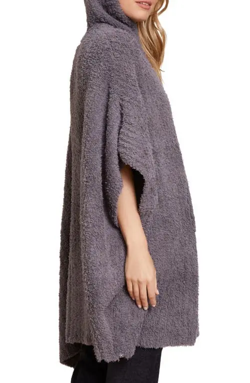 Barefoot Dreams Cozychic® Ribbed Hooded Poncho - Carbon